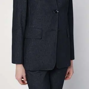 Max Mara Midnight Jacket In Cotton Denim Effect