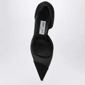 JIMMY CHOO Brigitte Suede And Mesh Pointed-toe Pumps