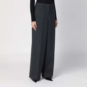 Givenchy Dark Wool Wide Trousers