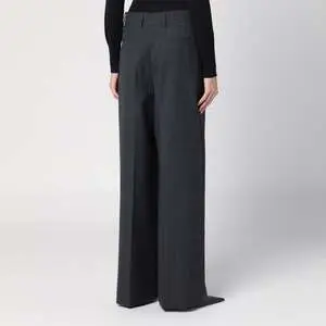 Givenchy Dark Wool Wide Trousers