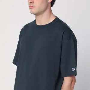 Champion Navy Cotton Crew-neck T-shirt - Blue