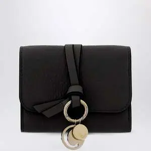 Chloé Mini Alphabet Trifold Wallet Black - Blue
