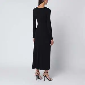 Simkhai Ferrera Draped Jersey Midi Dress - Black