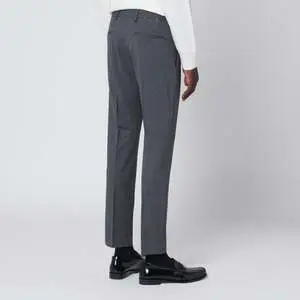 PT TORINO Virgin Wool Blend Tailored Trousers - Grey