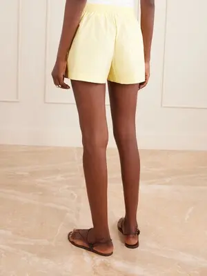Matteau Organic Cotton-poplin Drawstring Shorts - Yellow
