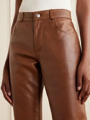 HAIKURE Flora Paneled Leather Straight-leg Pants