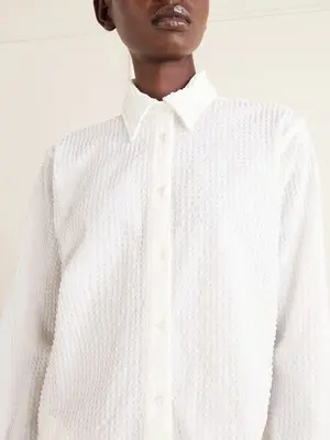 Hunza G Seersucker Shirt - White