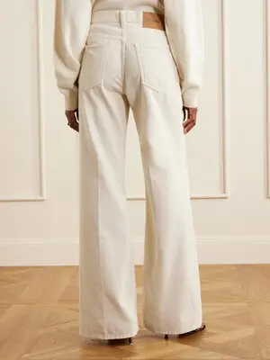 HAIKURE Clara Cotton-corduroy Wide-leg Pants - White