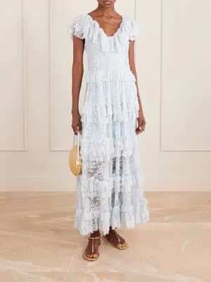 Sea Sharleen Ruffled Lace Maxi Dress