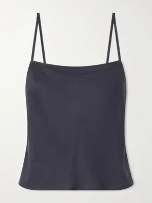 LESET Daniel Satin Top - Blue