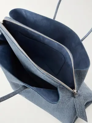 Attico La Passeggiata Medium Asymmetric Denim Shoulder Bag - Blue