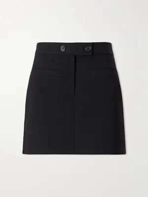 COURREGES Courrèges Logo Embroidered Twill Mini Skirt
