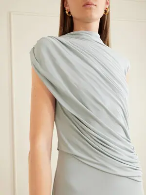 Tove Gathered Jersey Maxi Dress
