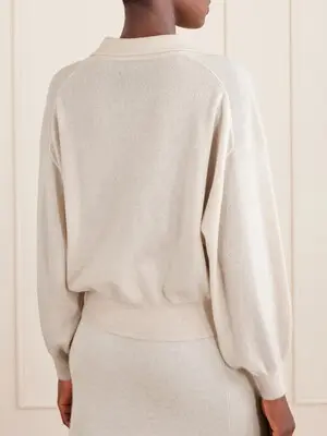 LISA YANG Katriel Cashmere Polo Sweater - Neutrals