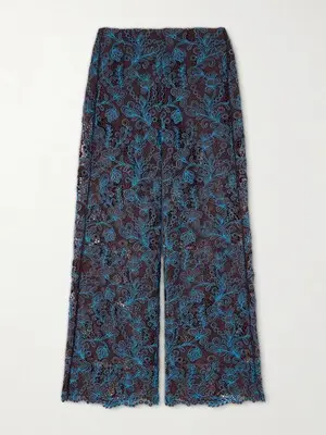ALEMAIS Francine Lace Wide-leg Trousers