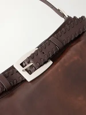 Staud Brooklyn Belted Leather Shoulder Bag - Brown
