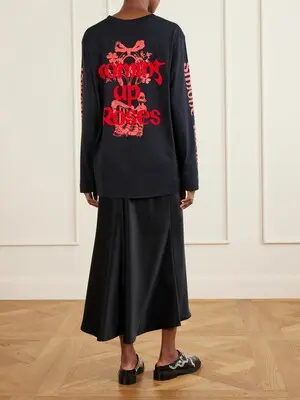 Simone Rocha Long Sleeve Graphic T-shirt