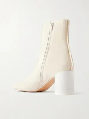 MAISON MARGIELA Suede Split-toe Ankle Boots With Painted Heel