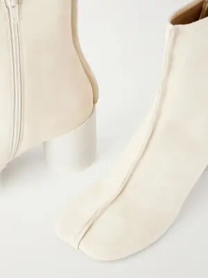 MAISON MARGIELA Suede Split-toe Ankle Boots With Painted Heel