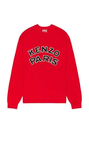 Kenzo Emblem Jumper In Red - Cherry