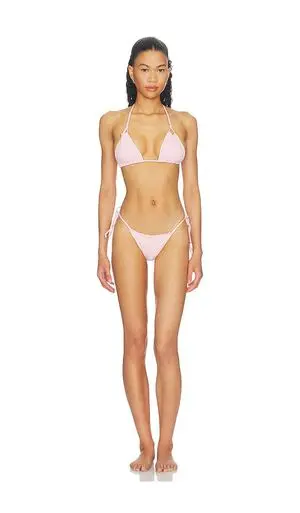 Frankies Bikinis Ribbed Bikini Top