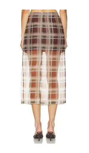 FRAME The Plaid Organza Skirt In Multi