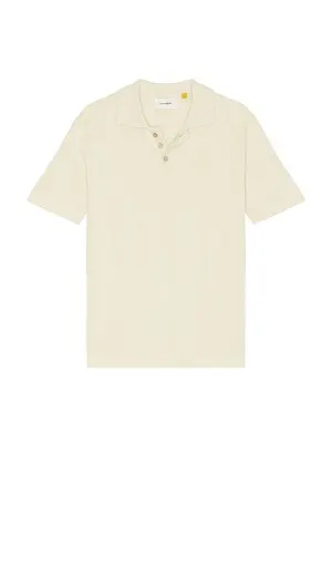 CRITICAL SLIDE Rails Knit Polo In Cream