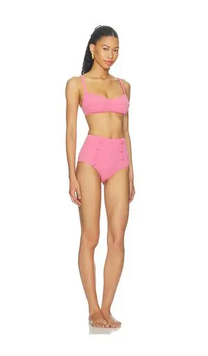 Lisa Marie Fernandez Balconette High-waist Bikini Set - Pink