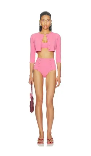 Lisa Marie Fernandez Balconette High-waist Bikini Set - Pink