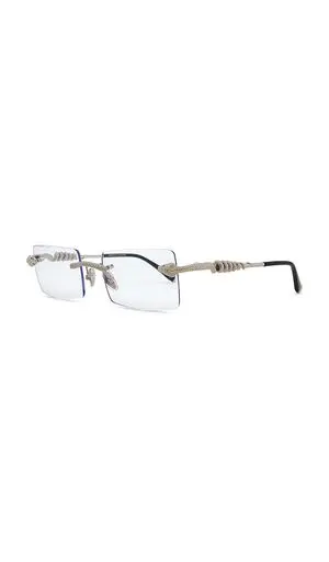 JAMES ORO Serpent Authentic Glasses In White