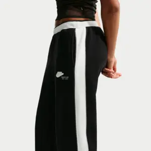 Nike Studio Fleece Mid-rise "run Club" Track Pants - Black