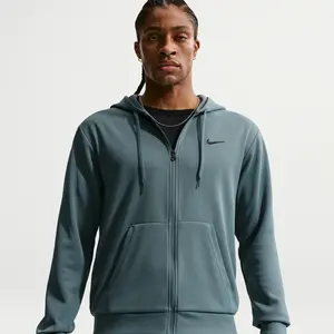 Nike Dri-fit Uv Fleece Full-zip Hoodie - Grey