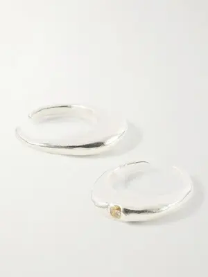 SIMUERO Sol Y Sombra Sterling And Cubic Zirconia Toe Ring