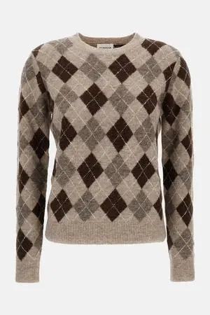 PAROSH Argyle Crew Neck Sweater - Multicolore