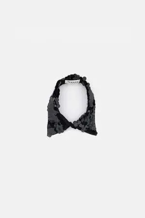 PAROSH Parosh Sequin Embellished Collar Nero