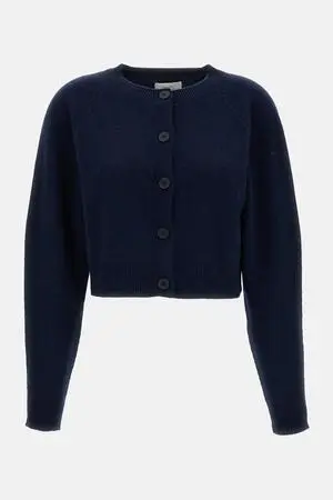 Loulou De Saison Loulou De Saison Heike Cropped Cashmere Cardigan Blu