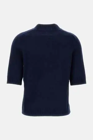 Loulou De Saison Ruth Short-sleeve Knit Top - Blu