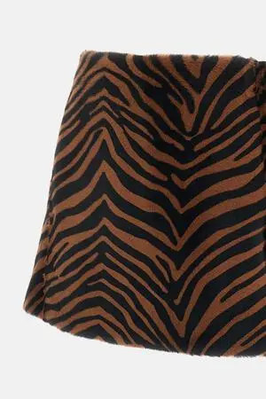 PAROSH Animal Print Mini Skirt
