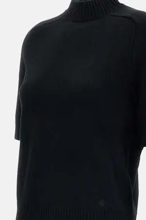 Loulou De Saison Ruth Cashmere Short-sleeve Knit Top - Nero