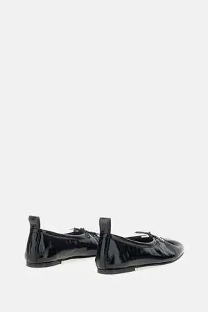 ALOHAS Rosalind Ballet Flats In Glossy Leather - Black