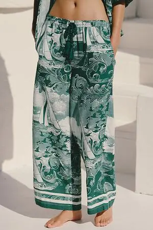 CELANDINE Linen Wide-leg Pants