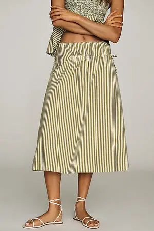 DAMSON MADDER Caspia Cotton Midi Skirt
