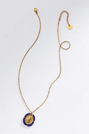 Anthropologie Palas Santa Maria Pendant Necklace - Blue