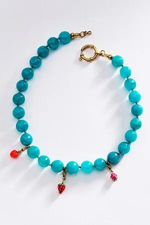 Anthropologie Palas Pampelonne Beaded Choker - Blue
