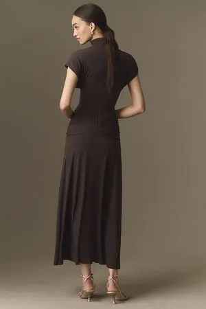 SIEMPRE Tie-skirt Jersey Maxi Dress