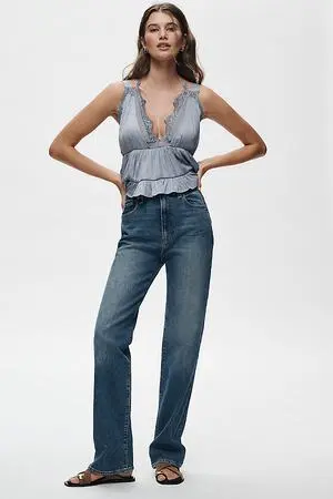 Paige Stevie Tapered-leg Jeans - Medium Denim