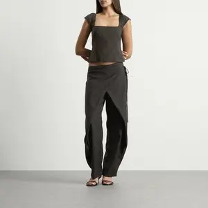 ST. AGNI Wool Cap Sleeve Top