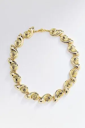 LUV AJ The Palma Shell Statement Necklace - Gold