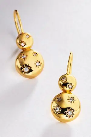GOLDBUG COLLECTION Double Bubble Drop Earrgs - Gold