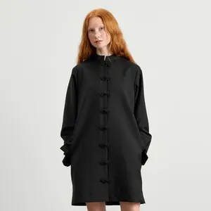 RÓHE Pankou Closure Mini Dress In Wool-mohair Blend